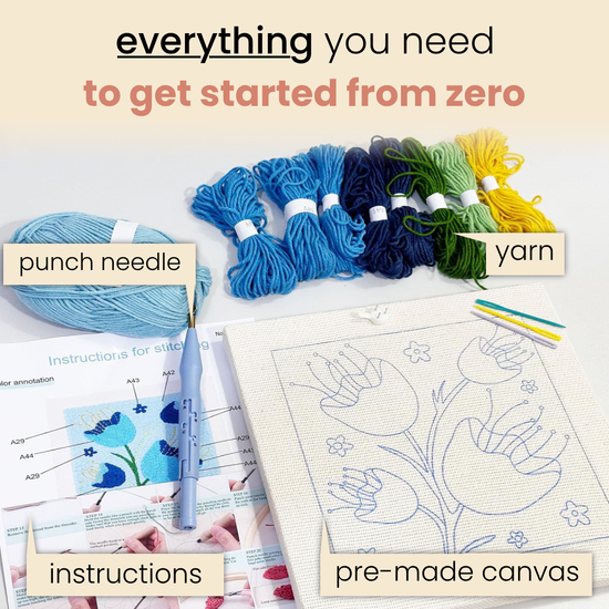 CalmStitch punch needle kit with threads – Embroom